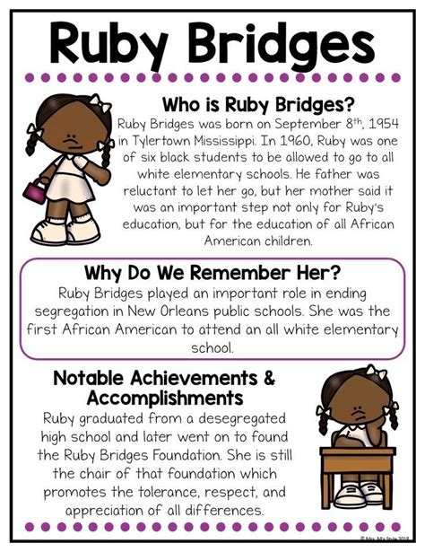 Ruby Bridges Timeline Worksheet