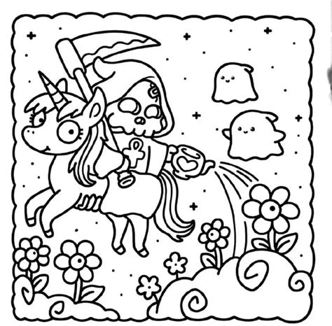 Spooky Cutie Colouring Pages