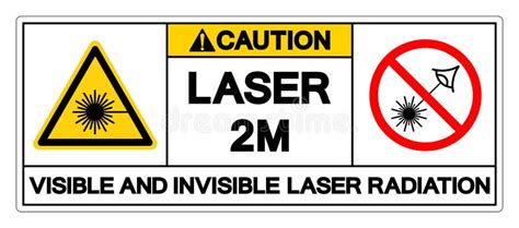 Caution Laser 2m Visible And Invisible Laser Radiation Symbol Sign
