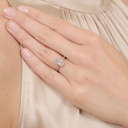 Estate 155 Carat Pear Shaped Diamond Solitaire Engagement Ring Gia J Si1