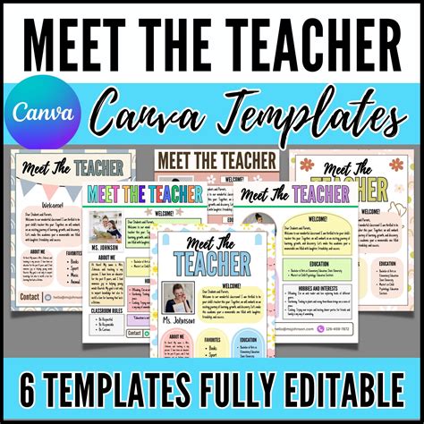 Editable Meet The Teacher Templates Educational Images Picstank