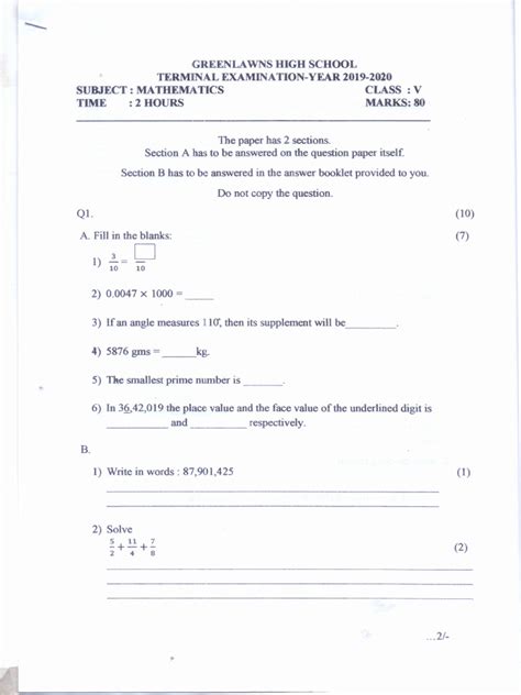 Maths 5std Terminal Pdf Angle Mathematical Notation
