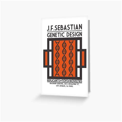 Jf Sebastian Genetic Design Blade Runner Greeting Card By