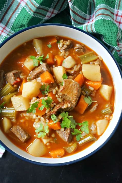 Vegetable Beef Barley Soup My Gorgeous Recipes