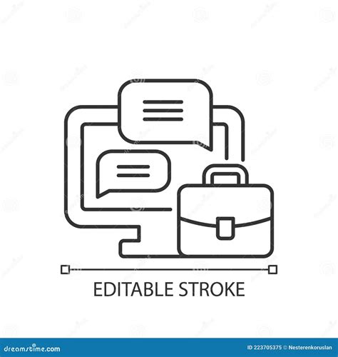 Workplace Chat Linear Icon Stock Vector Illustration Of Vector 223705375
