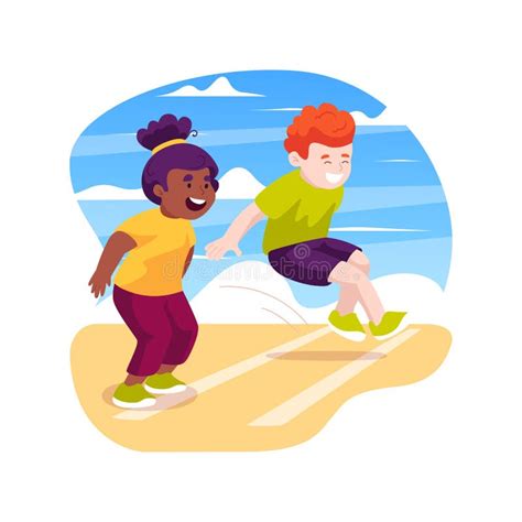 Jumping Forward Isolated Cartoon Vector Illustration Stock Vector