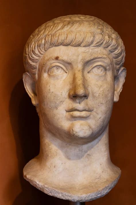 Rome Italy 09122022 Colossal Head Of Constantius Ii Or Constans
