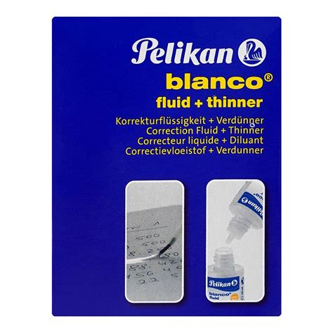 Pelikan Blanco Correction Fluid Plus Thinner 2 X 20ml 931d 335877