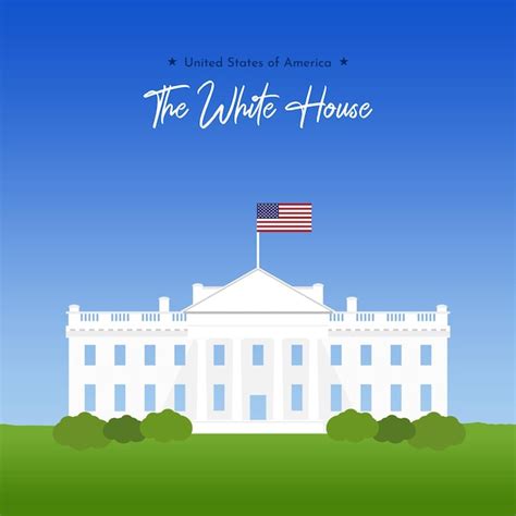 Premium Vector White House Usa Vector