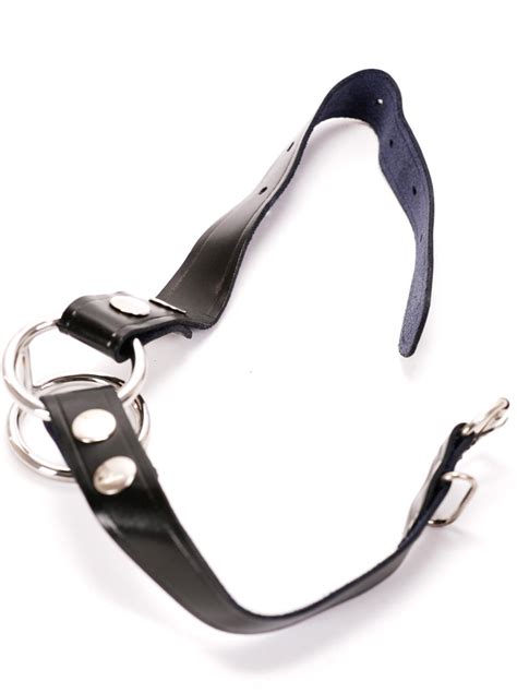 Leather Deep Throat Gag Double Ring Skin Two Uk