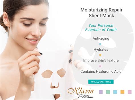 Hlavin Platinum Mask Moisturizing Repair Sheet Mask Chic Hlavin