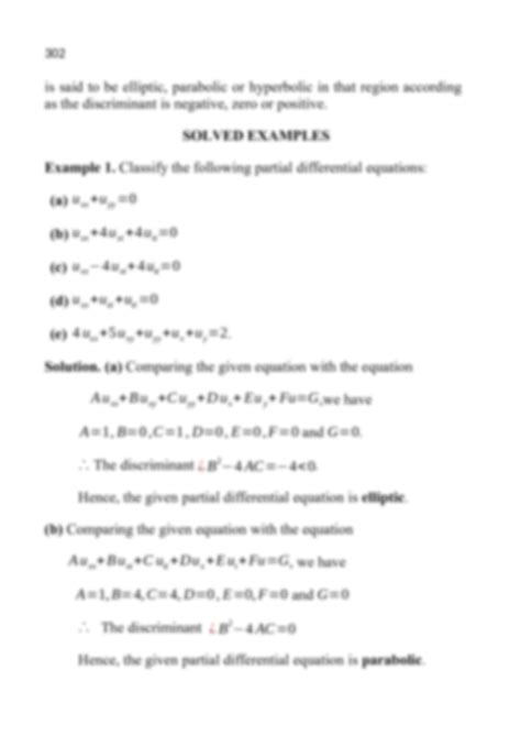 Solution Classification Of Linear Partial Differential Equations Of