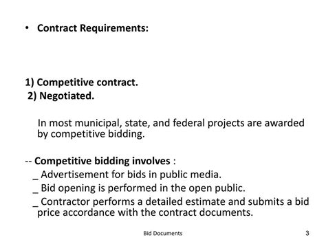 Ppt Bid Documents And Contract Documents The Difference Between Bid