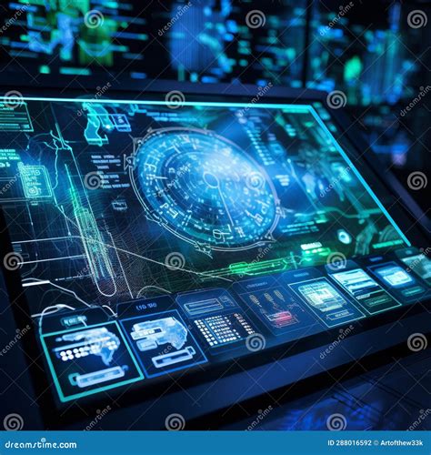 Futuristic Holographic Interface Immersive Data Visualizations