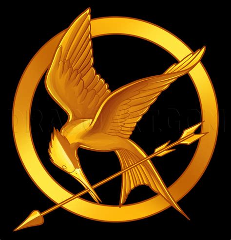 How To Draw A Mockingjay Pin On Fire