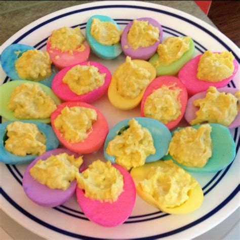 Colorful Deviled Easter Eggs Favorite Recipes Food Recipes