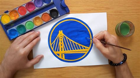 How To Draw The Golden State Warriors Logo Nba Youtube