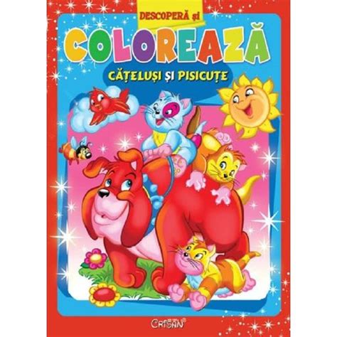 Catelusi Si Pisicute Descopera Si Coloreaza