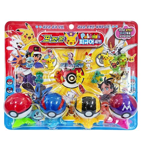 포켓몬 피규어세트 대형 포켓몬스터 포켓볼4개 피규어12종 몬스터볼 티몬