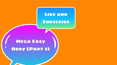 Mega Easy Obby Part 2 Youtube