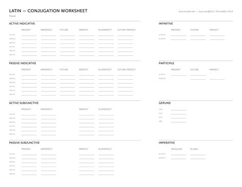 Latin Conjugations — Ben Crowder