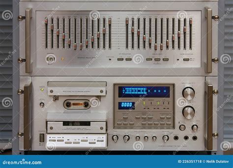 Cassette Rack Open Audio Cassette Insert Boombox Player Retro Style