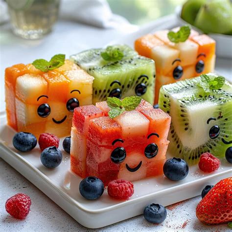 Cute Fruit Faces Premium Ai Generated Image