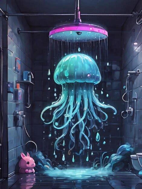 Premium Ai Image Toxic Jelly Fish Illustration
