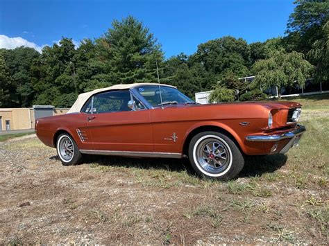 1966 Ford Mustang Convertible Orange Rwd Automatic For Sale
