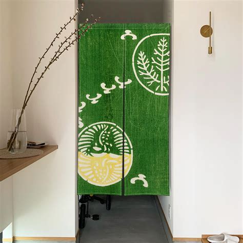 Japanese Bamboo Door Curtain Feng Shui Noren Bedroom Kitchen Entrance