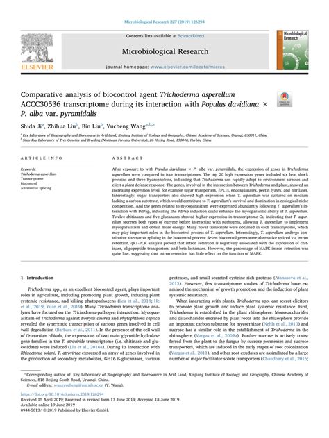 Pdf Comparative Analysis Of Biocontrol Agent Trichoderma Asperellum