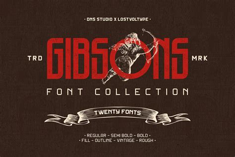 Gibsons Font Collection A Font By Ryan Prasetya Creative Market