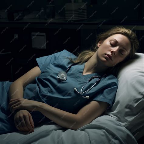 Free Photo Medium Shot Female Nurse Sleeping At Hospital