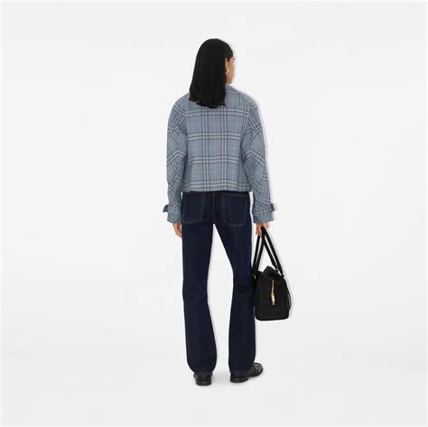 Check Silk Blend Trench Jacket In Gale Women Burberry® Official