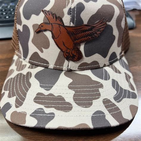 Pheasantbrittany Spaniel Leather Patch Hat Laser Engraved Richardson 112 Snapback Osfm