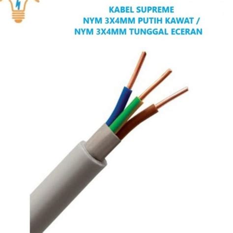 Jual Kabel Nym 3x4 Meteran Tunggal Putih Kota Bandung Rio Saputra98