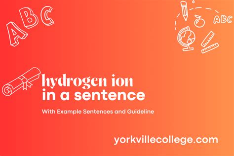 How To Use Hydrogen Ion In A Sentence Easy Examples