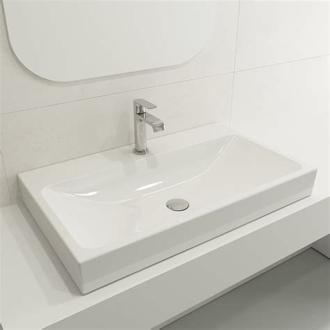 Scala Arch 32 Bathroom Sink With Single Hole Faucet Setting 1078 001 0126 Bocchi