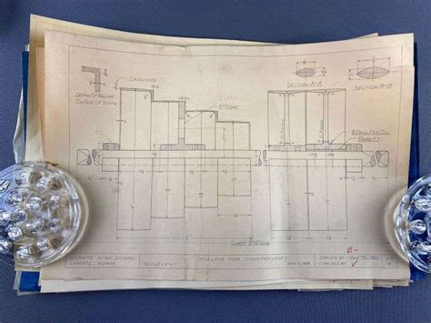 Group Of Graded Blueprintsdrafting Class Work Matthew Bullock Auctioneers
