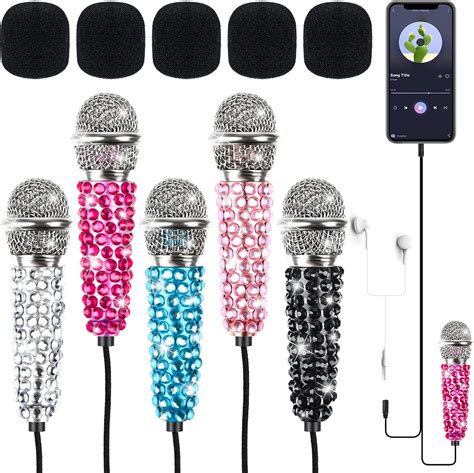 5pcs Mini Microphone Portable Vocal Instrument Tiny Phone