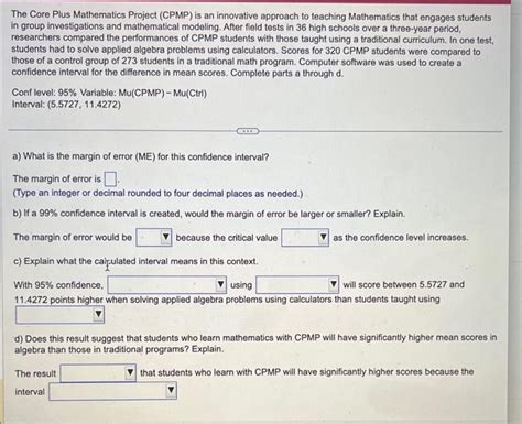 Solved The Core Plus Mathematics Project Cpmp Is An