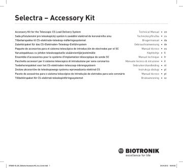 Selectra Accessory Kit Technical Manual Manualzz