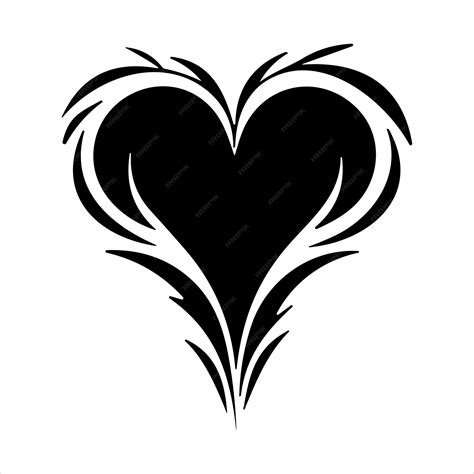 Diseño De Tatuajes De Corazón Llamas Y Fuego Símbolos De Corazón Y Amor