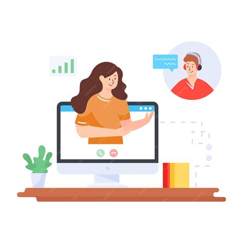 Premium Vector Digital Assistant Illustration Flat Editable Vector