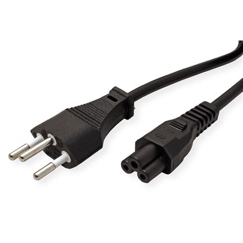 Value Notebook Power Cable T12c5 3pole Swiss Version Black 1 M