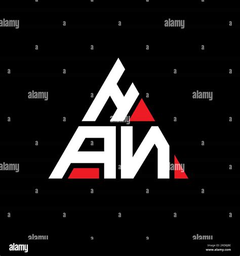 Han Triangle Letter Logo Design With Triangle Shape Han Triangle Logo Design Monogram Han