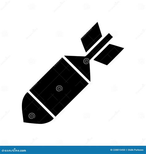 Nuclear Rocket Air Bomb, Atomic Bombshell. Flat Vector Icon Illustration Stock Vector ...