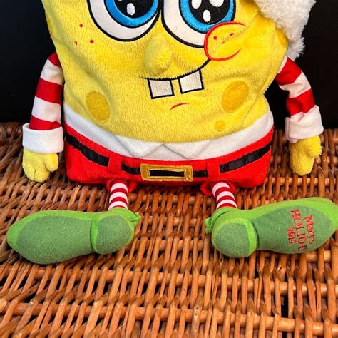 Spongebob Squarepants Santa Elf Plush Macys 2014 Yellow Toy 17