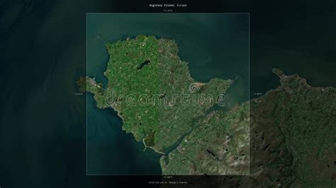 Anglesey Island United Kingdom Highlighted And Labelled Satellite