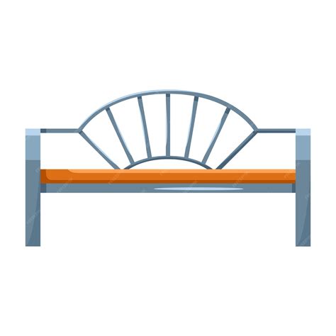 Premium Vector Wooden City Bench With Dark Frame In The Park Isolated